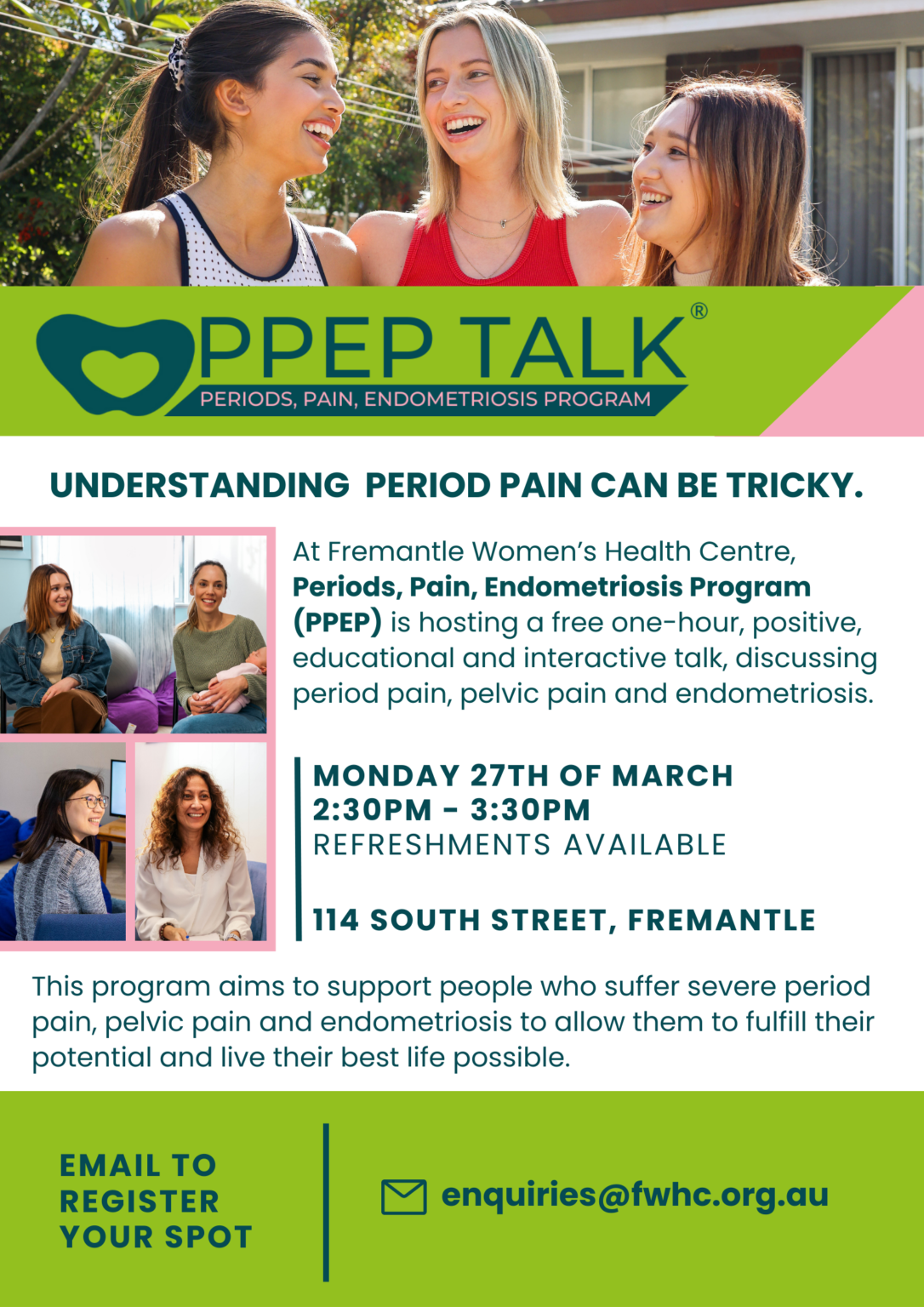 Periods, Pain and Endometriosis Program | Educative Talk at FWHC ...