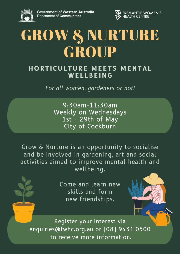 Grow & Nurture Group | City of Cockburn | Fremantle Women's Health Centre Grow & Nurture Group | City of Cockburn | Fremantle Women's Health Centre